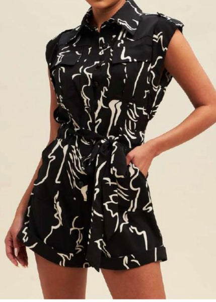 Morgan Button Down Belted Romper – Covetique Clothing